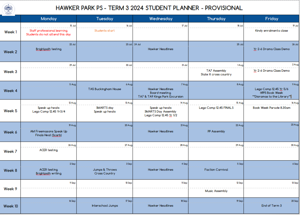 24.07.2024 – Hawker Primary School